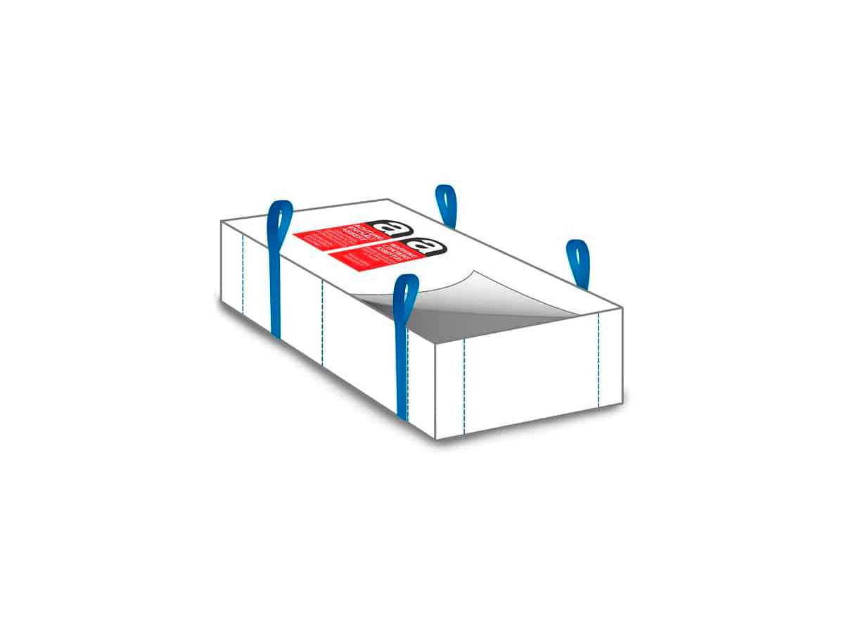 Asbest Platten Big Bag SD - mit Schürze zum Binden und Deckel - Hebetech AG