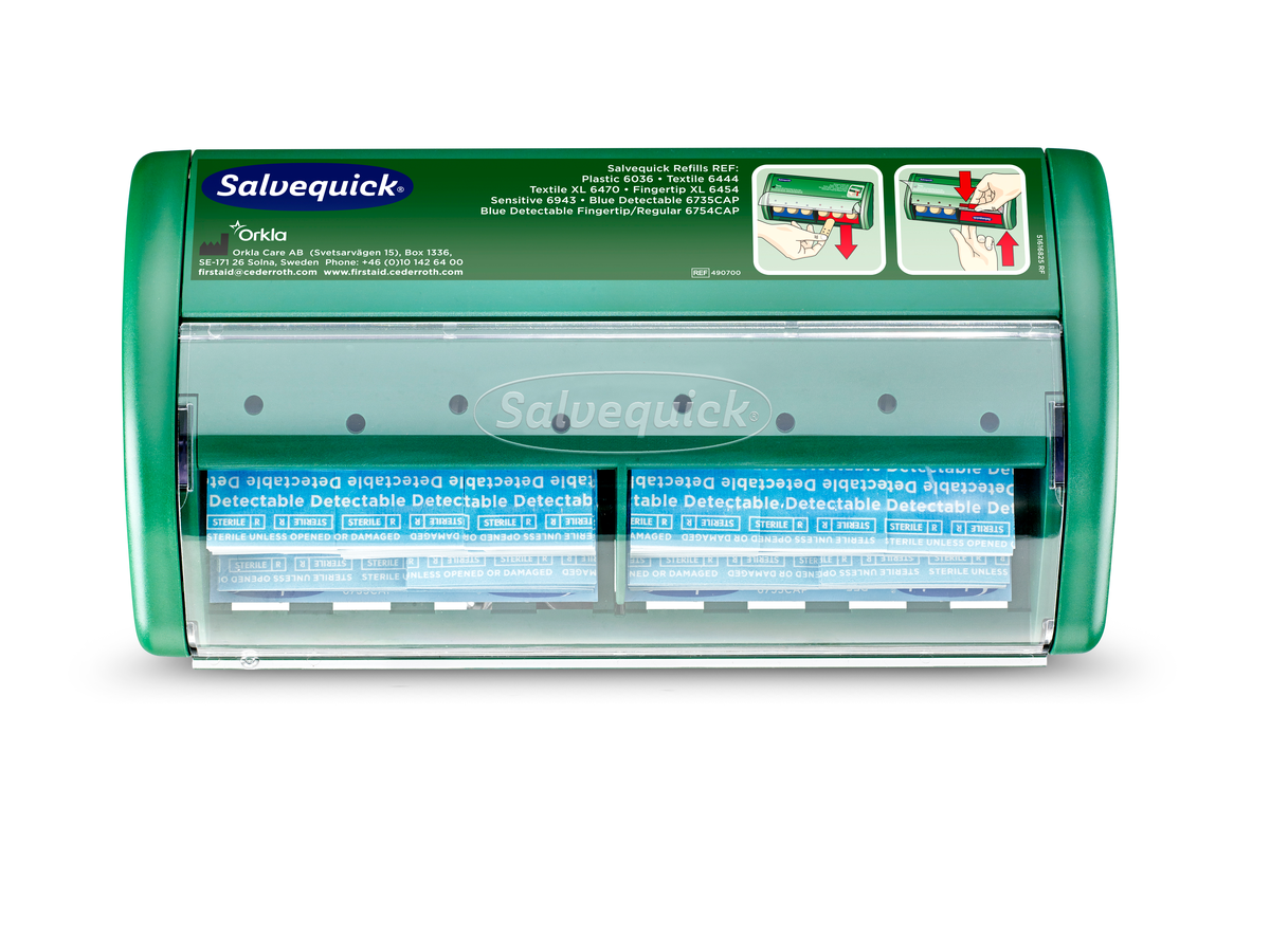 Cederroth Salvequick Pflasterspender Blue Detectable - Hebetech AG
