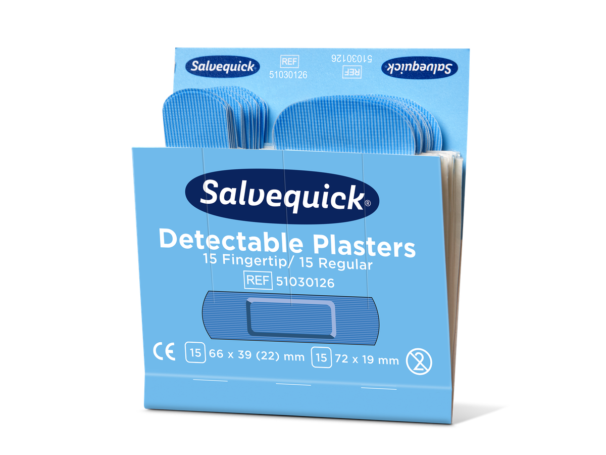 Cederroth Salvequick Blue Detectable Pflastermix - Hebetech AG