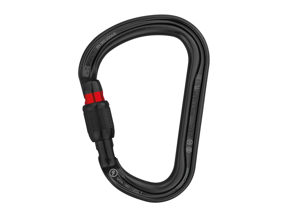 PETZL Karabiner WILLIAM, Screw-Lock, schwarz - Hebetech AG