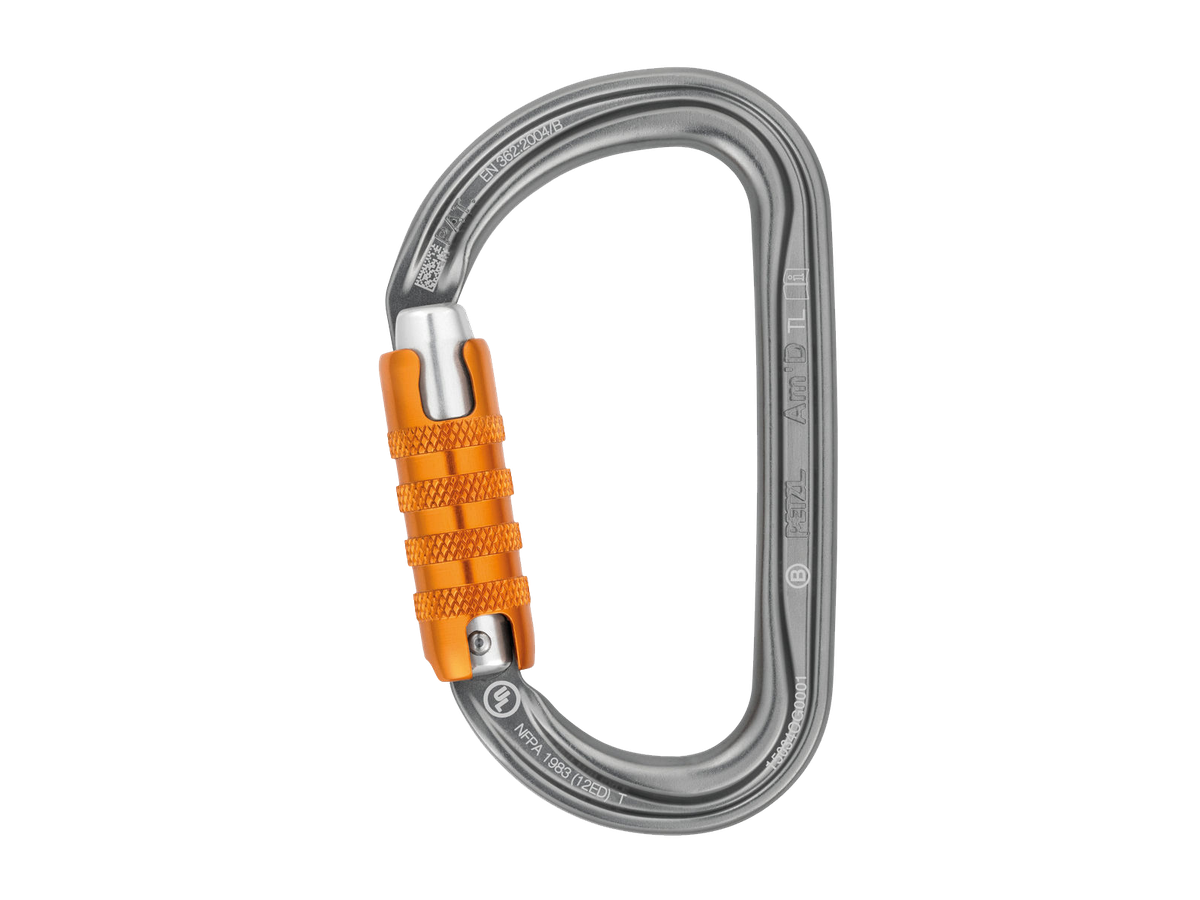 PETZL Karabiner Am'D, Triact-Lock, grau - Hebetech AG