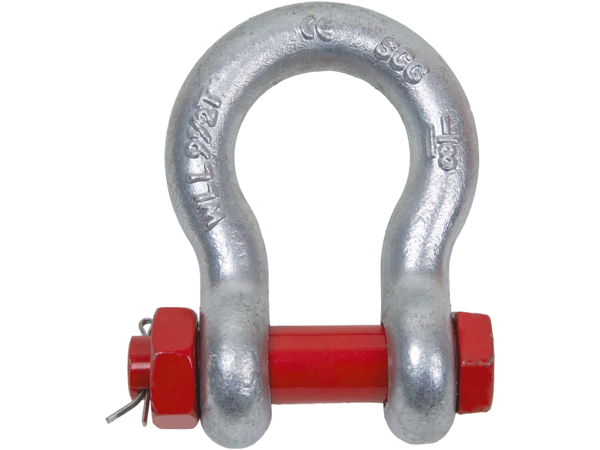 Schäkel geschweift mit Mutter und Splint 2 t - Hebetech AG